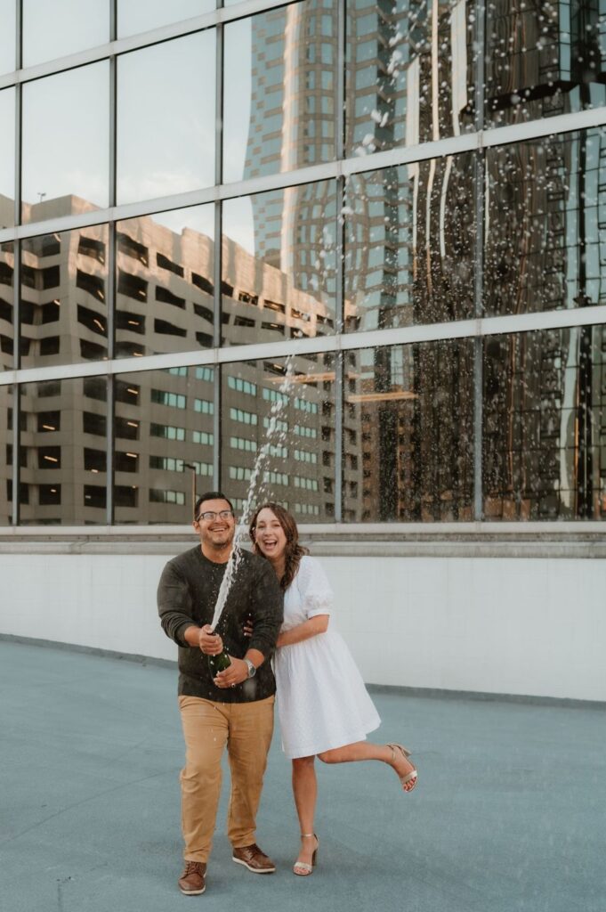 Classy City Rooftop Engagement Photoshoot in Tampa